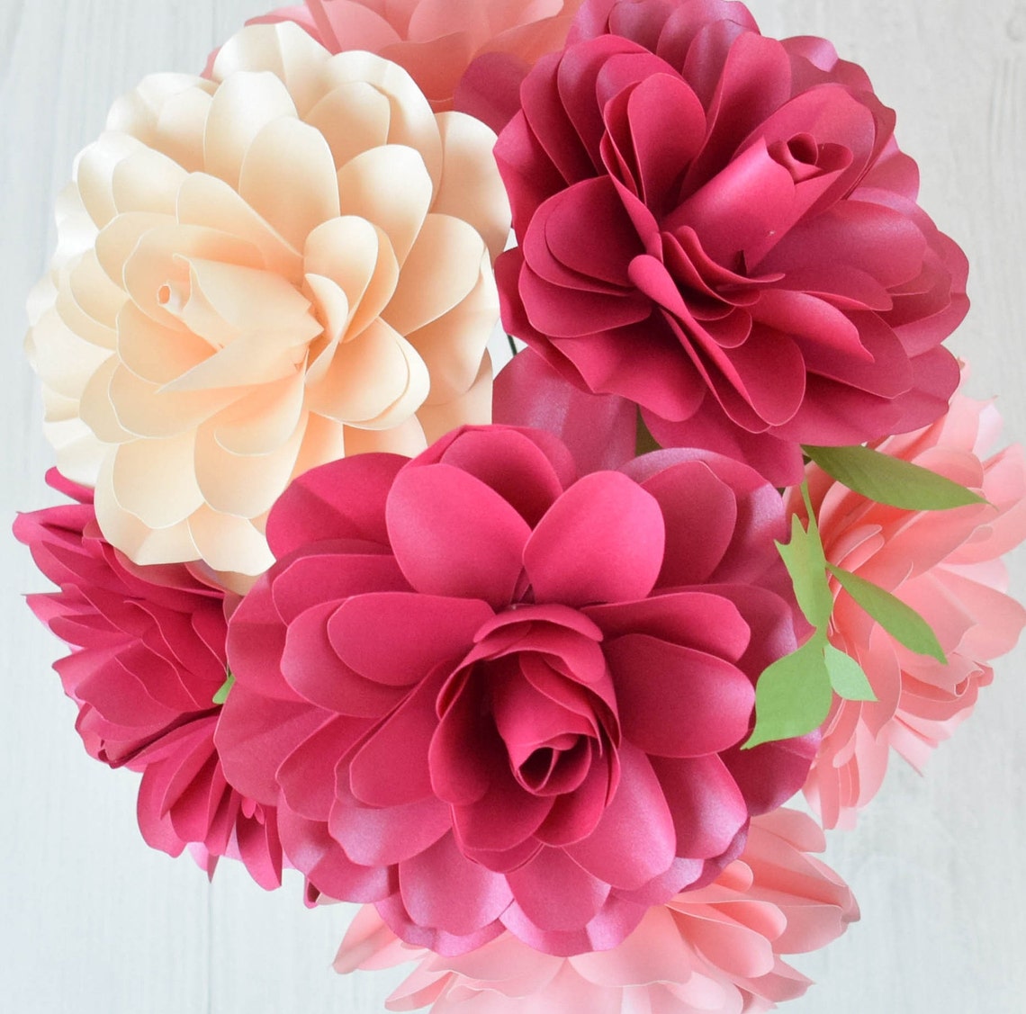 Camellia Rose Paper Flower Template and Tutorial Small Rose - Etsy