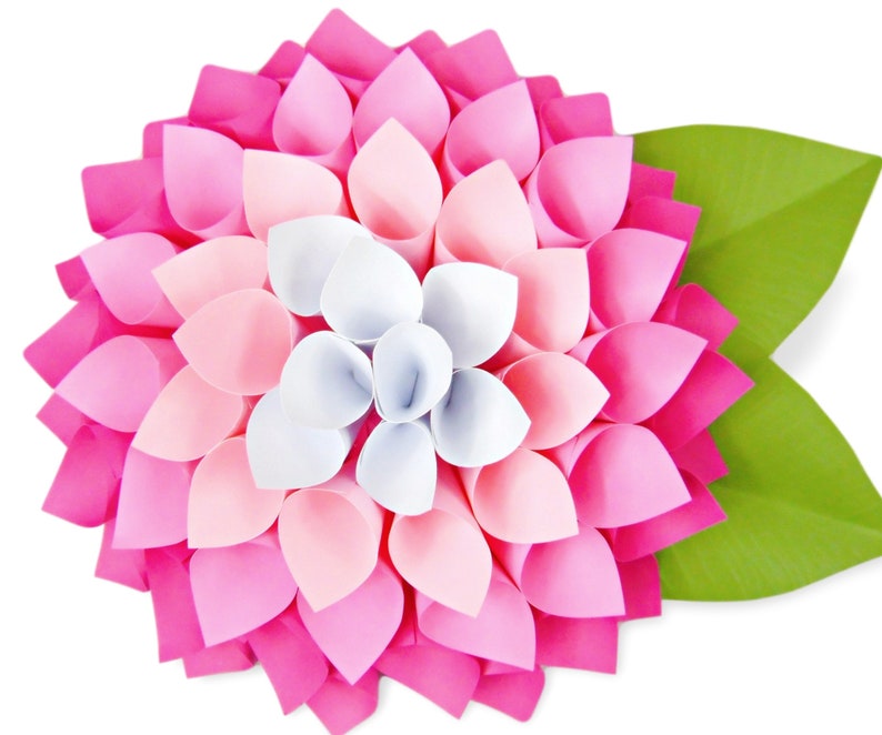 Dahlia Paper Flower Template A03