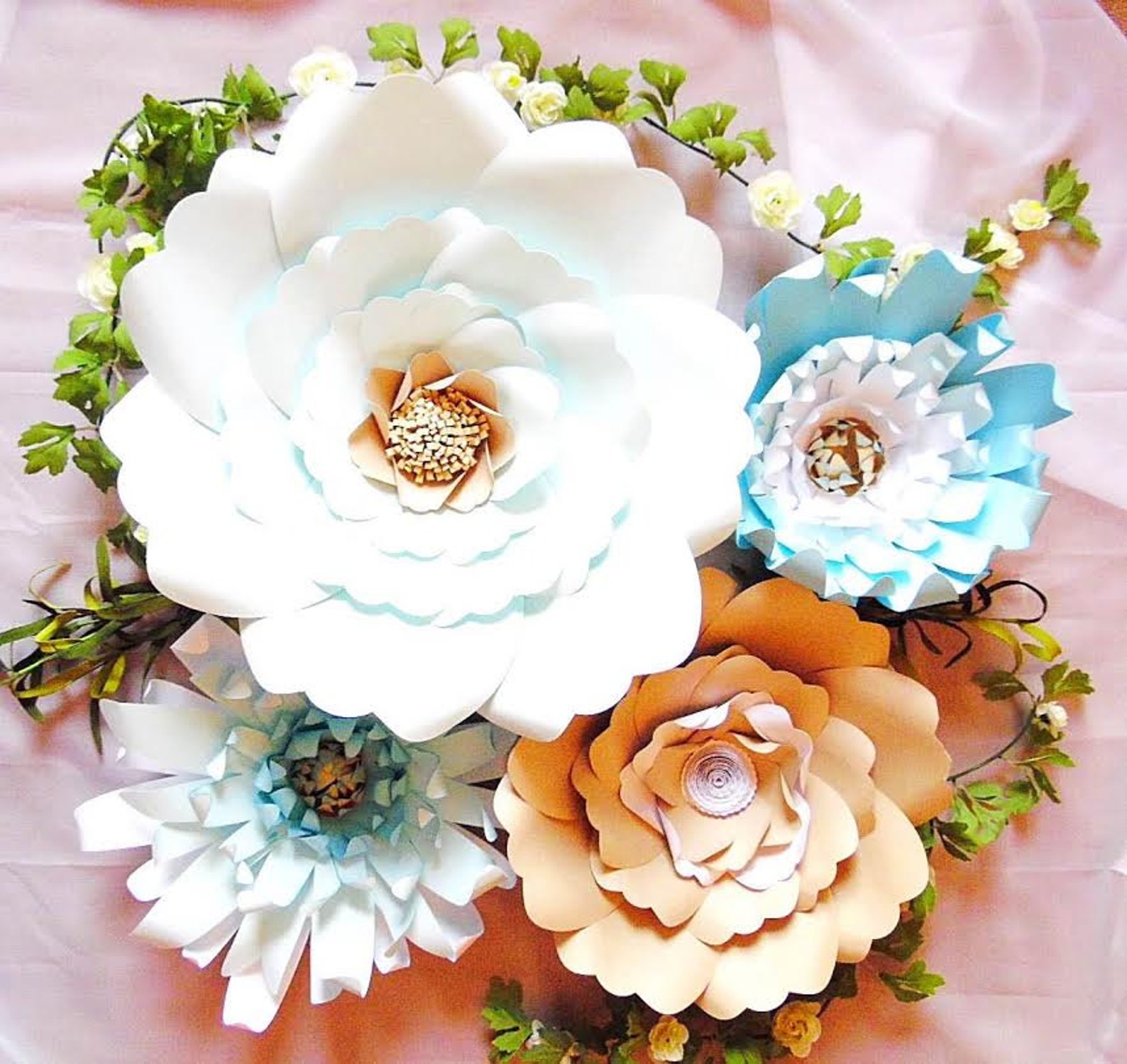 Giant Paper Flower Backdrop Templates DIY Paper Flowers DIY - Etsy