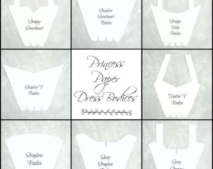 DIY Paper Dress Bodice Templates Princess Party Decor Paper - Etsy