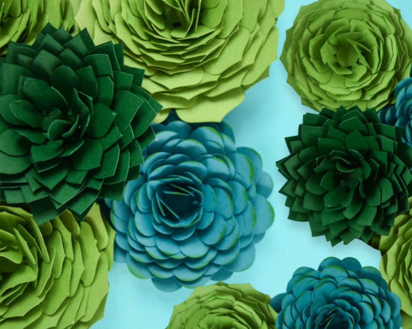 Paper Succulent Plant Flower Template, Succulent SVG Cut Files and PDF ...