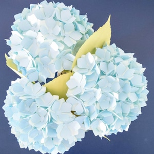 Paper Hydrangea Flower Template Pattern & Tutorial, DIY Small Paper ...
