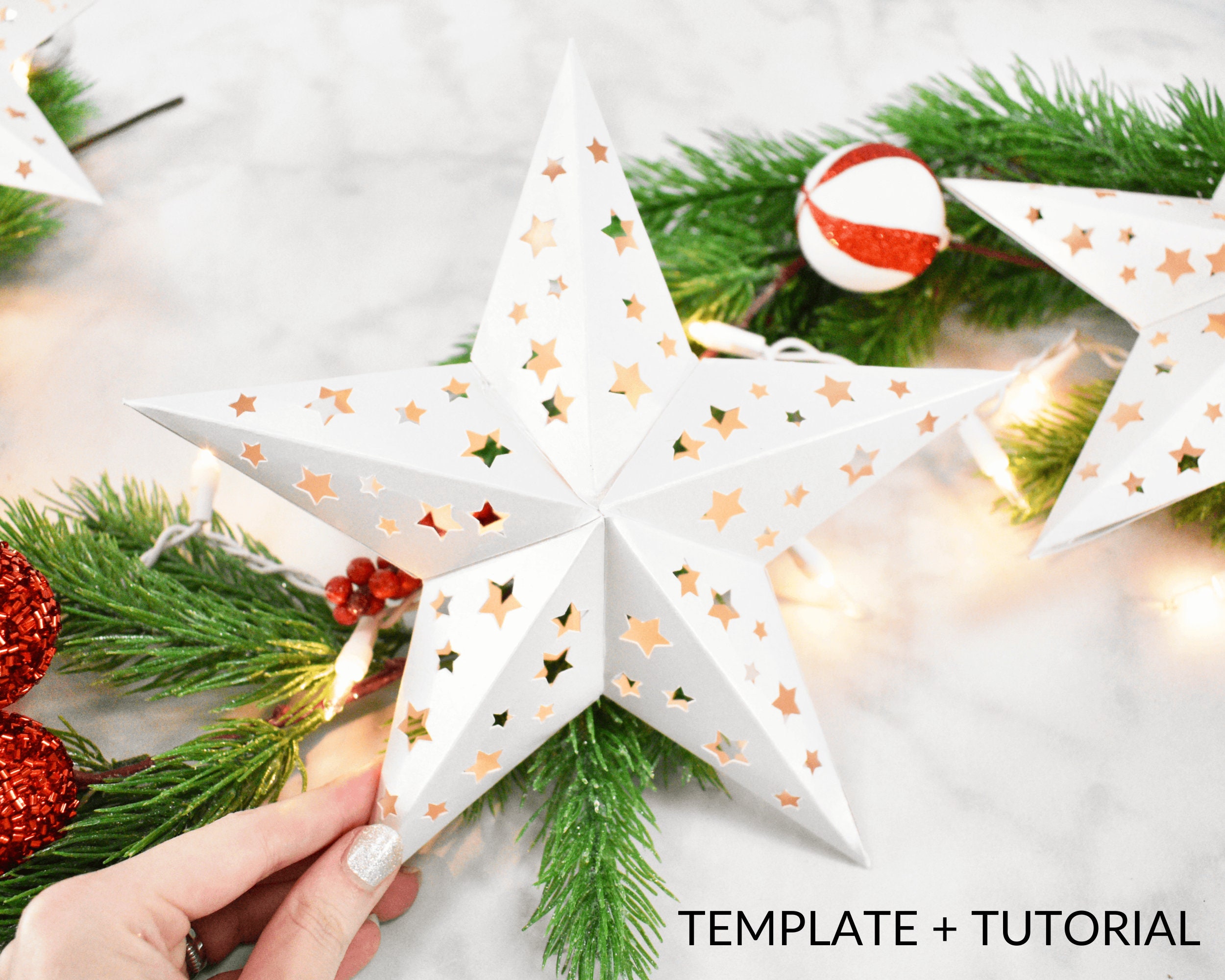 Paper Star Templates and Tutorial 3D Paper Star Christmas | Etsy Australia