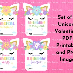 Unicorn Valentine Lollipop Card - Printable Unicorn Valentine Cards ...
