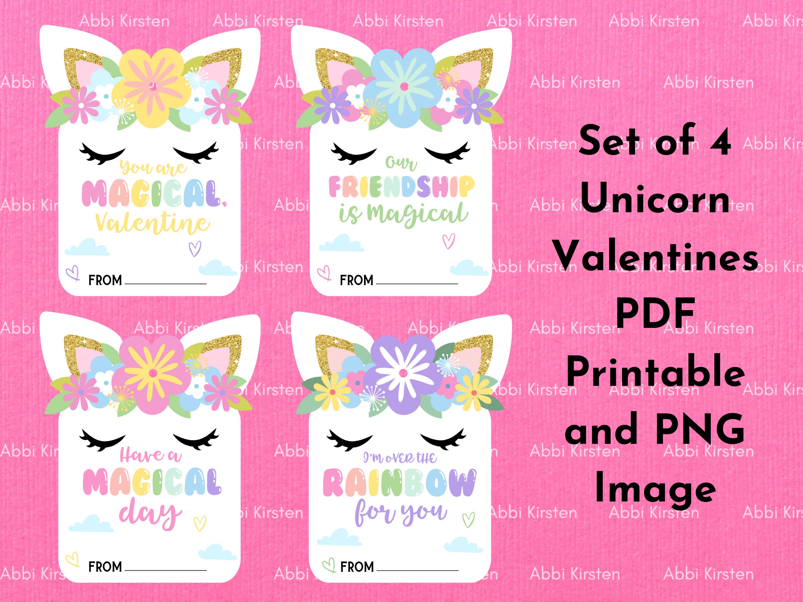 Unicorn Valentine Lollipop Card - Printable Unicorn Valentine Cards ...