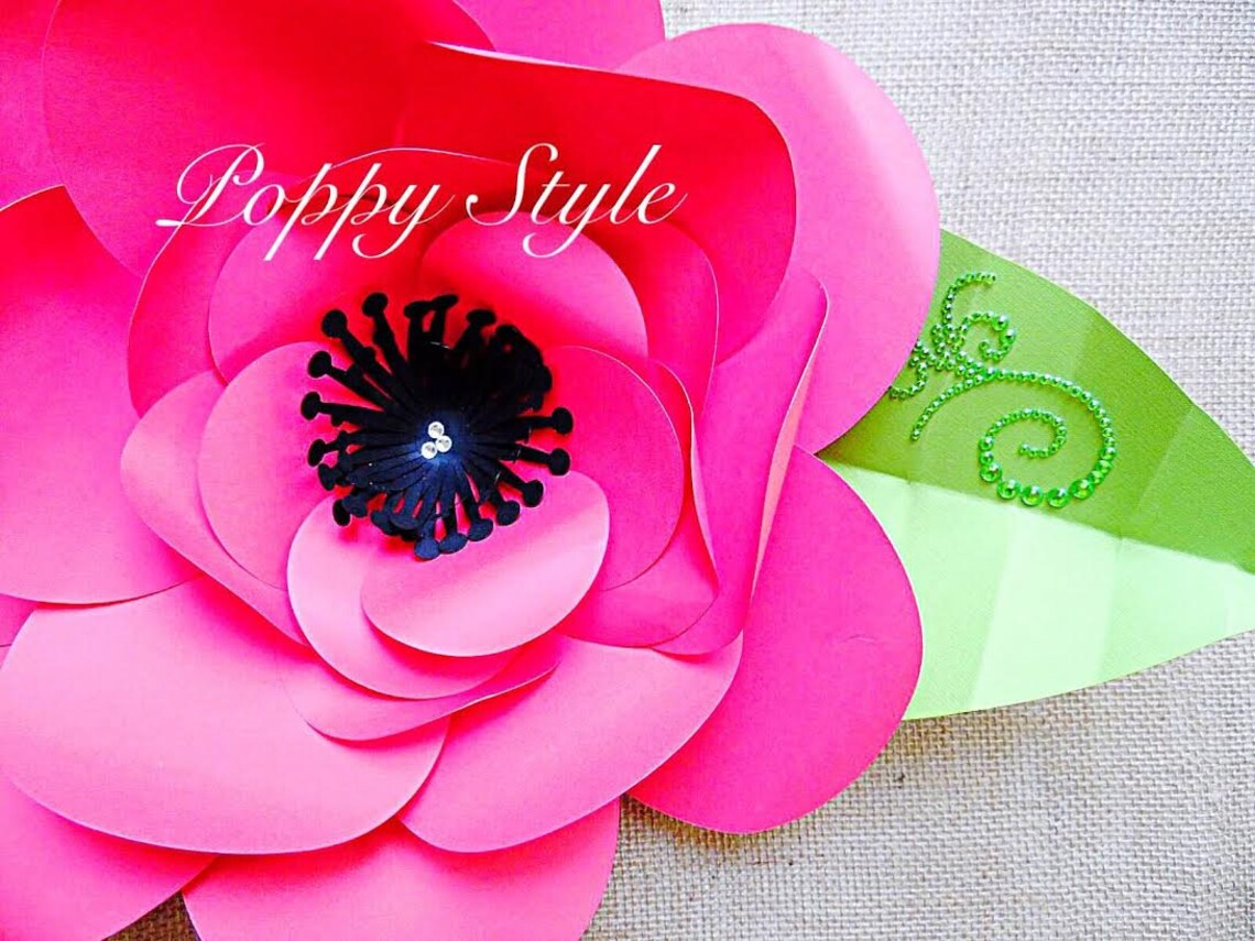 DIY Large Backdrop Paper Flowers Paper Flower Templates & - Etsy