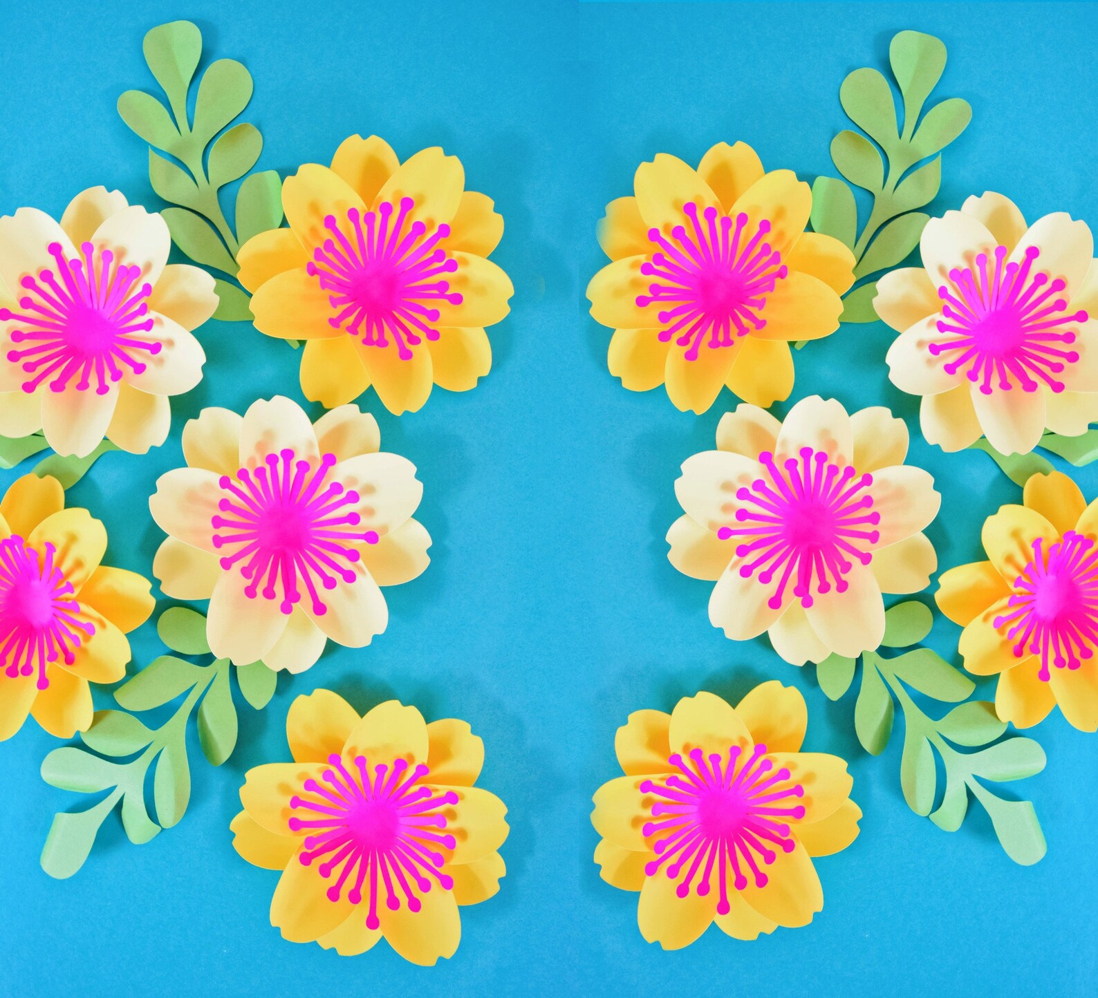 DIY Paper Flowers With Poppy Center Small Paper Wedding - Etsy