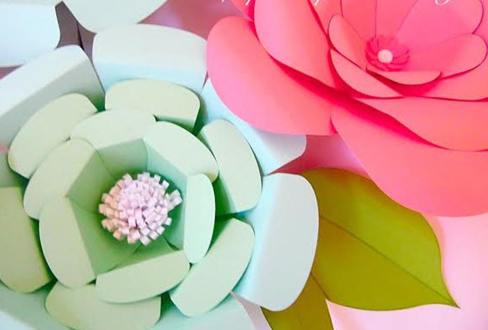 Large Backdrop Paper Flower Templates & Cutting Files, DIY Paper Flower ...