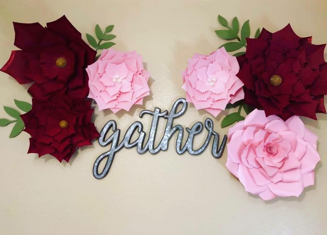 Giant Paper Flower Patterns & Tutorial, Paper Rose Template, Printable ...