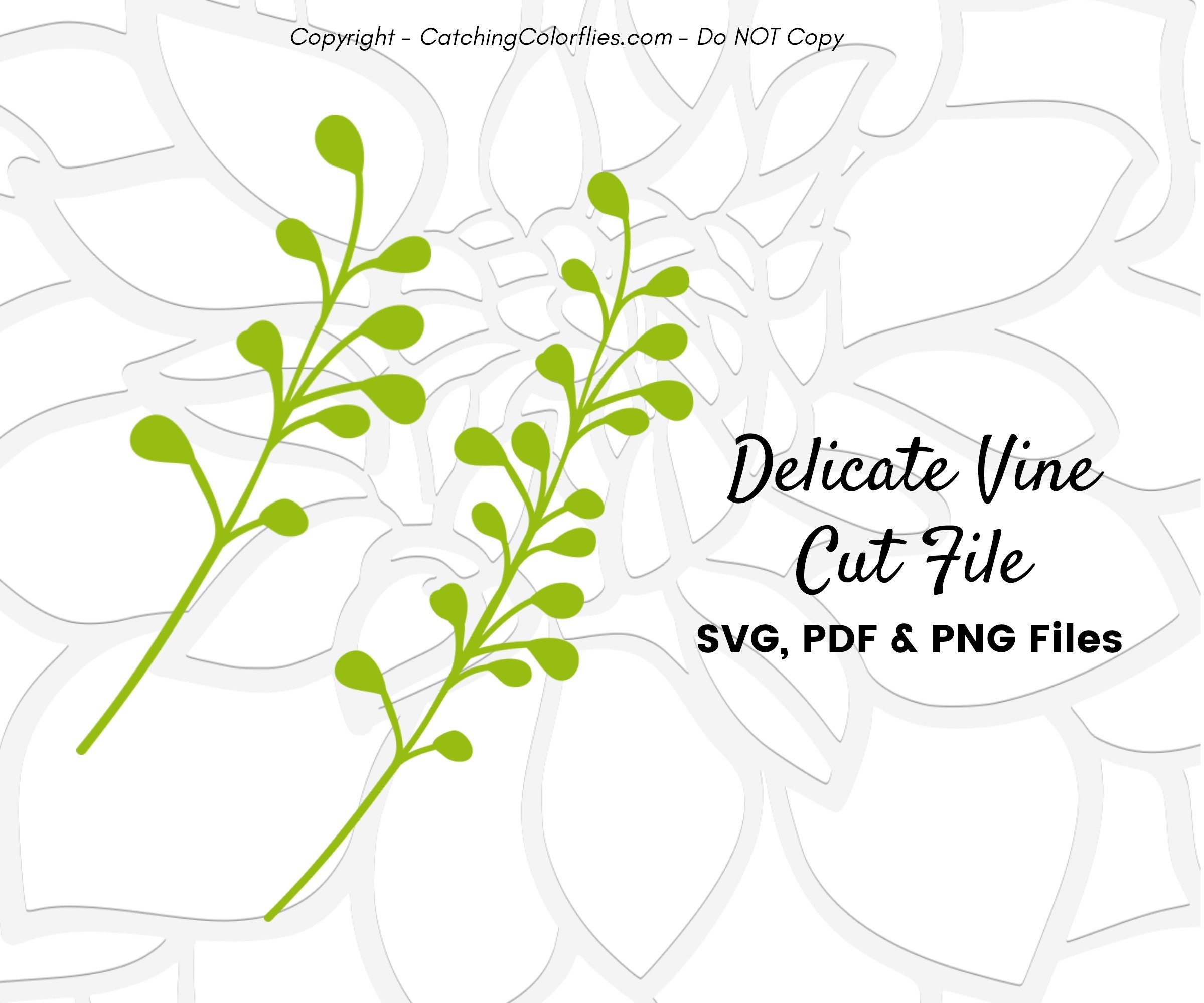 Paper Vines Paper Leaves Template SVG Cut Files to use with | Etsy