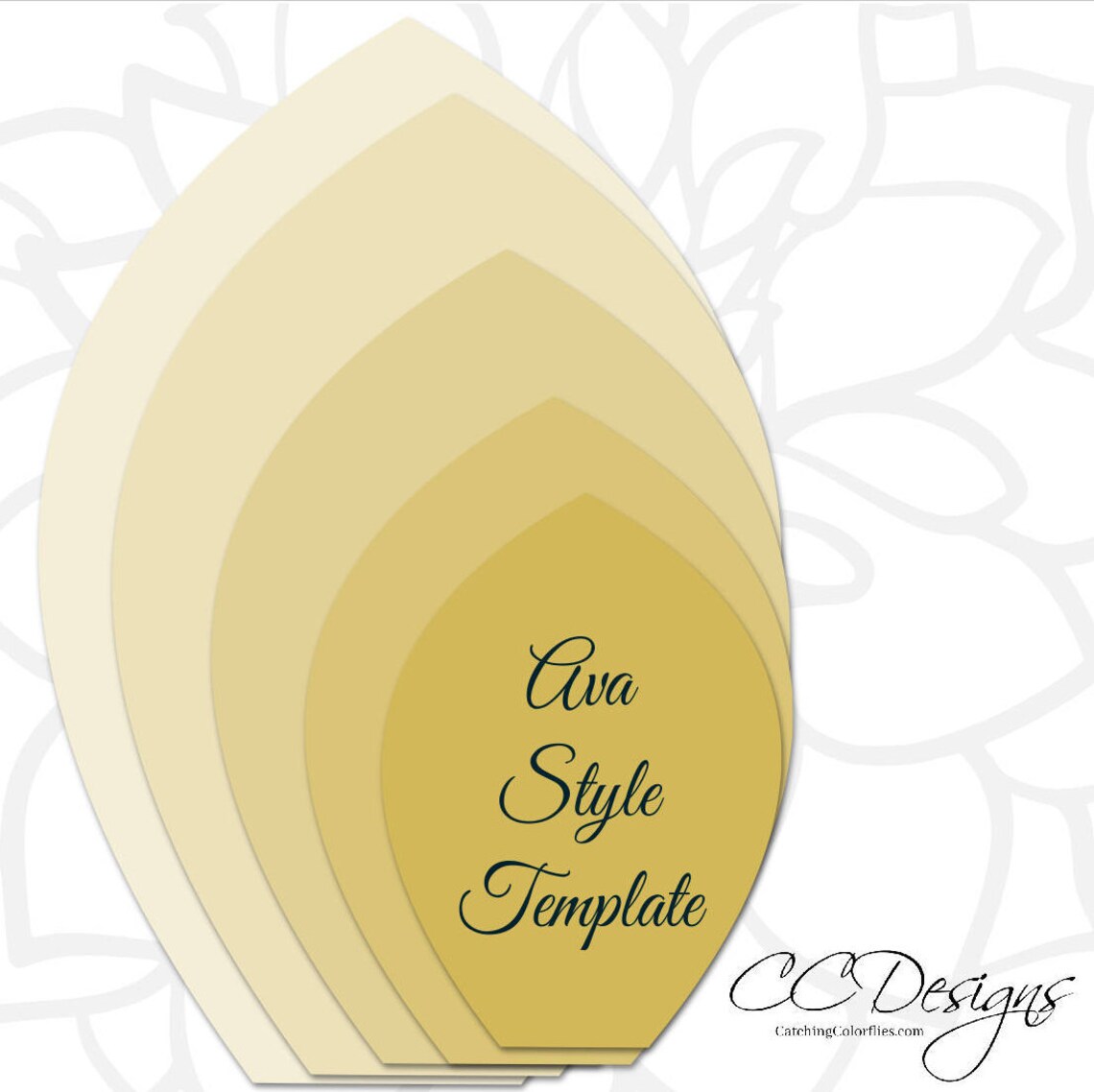 Printable Giant Flower Templates, DIY Large Paper Flowers, DIY Wedding ...
