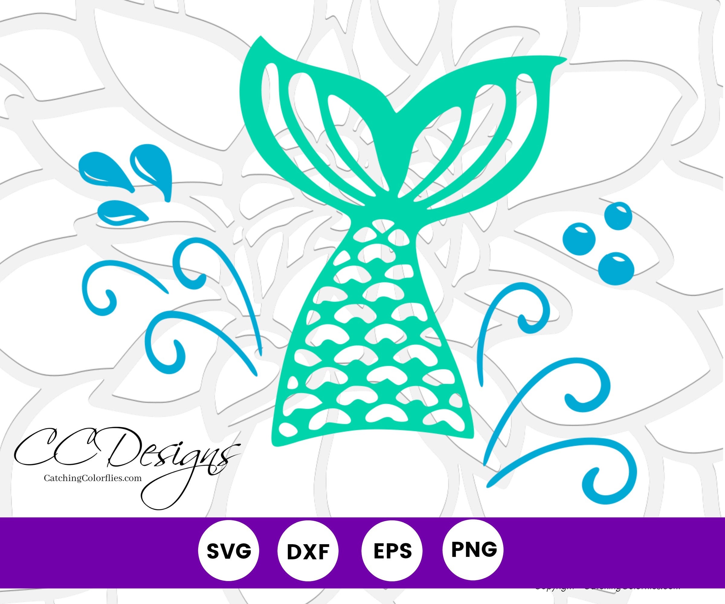 Mermaid Tail with Scales SVG Cut File Use for Mermaid | Etsy