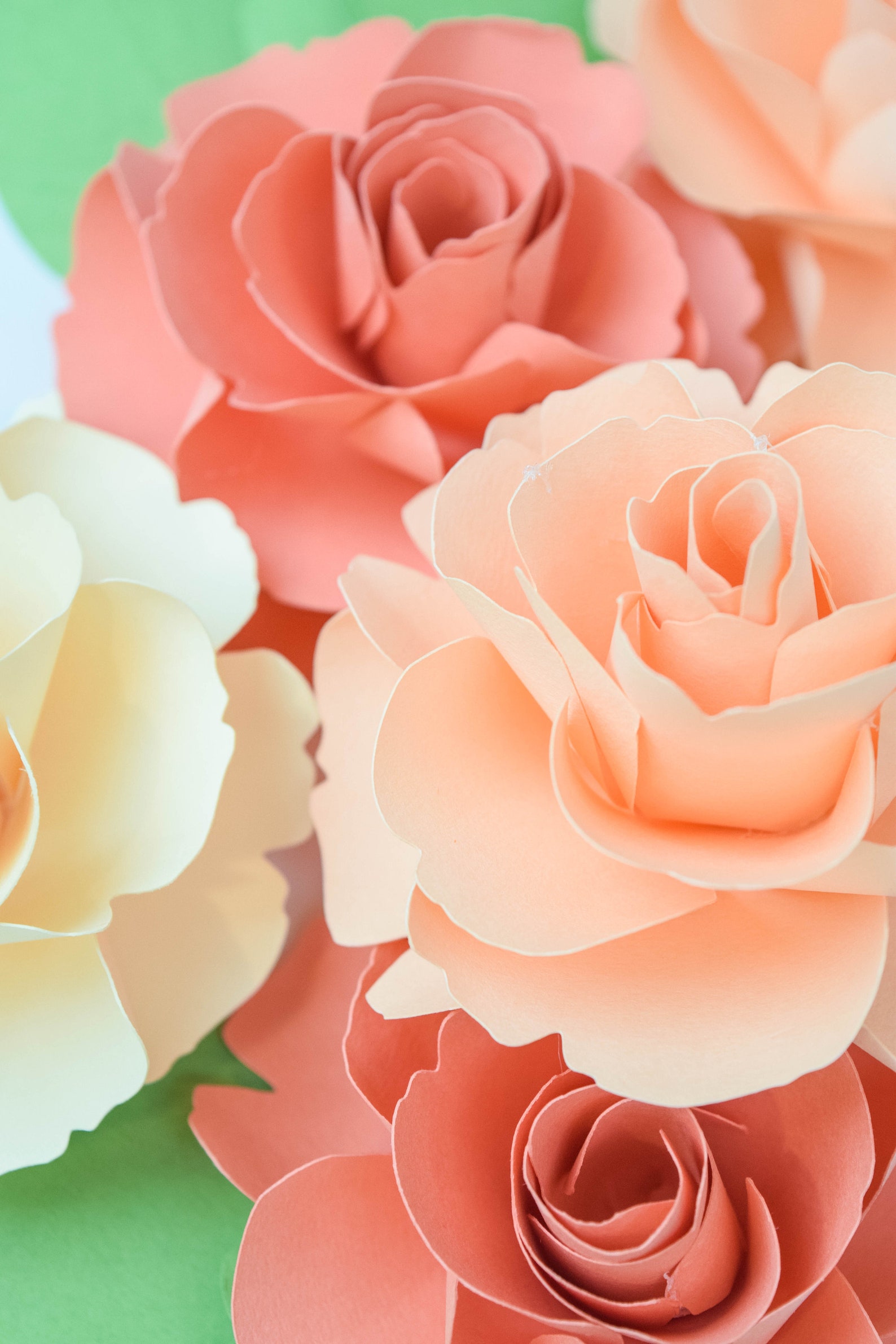 DIY Small Paper Rose Templates, Wedding Paper Flowers, Paper Flower PDF ...