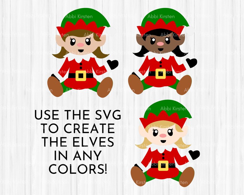 Christmas Elf SVG Cut Files, Girl Elf Cut File, Boy Elf SVG File ...