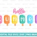 Hello Summer Popsicle SVG Cut File, Summer T-shirt Svg, Rainbow ...