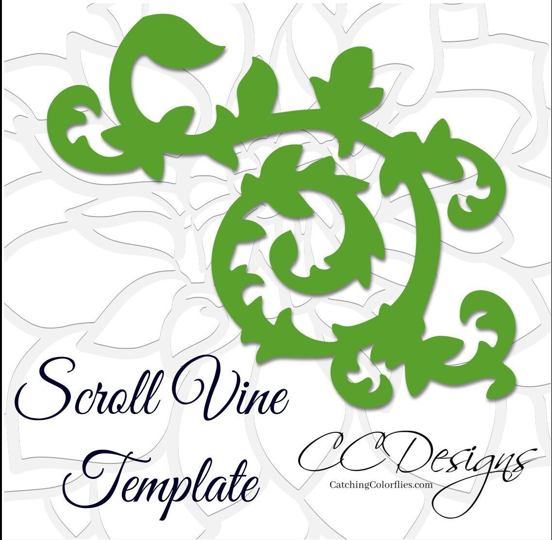 Scrolling Vine SVG Cut File Instant Download Paper Flower | Etsy