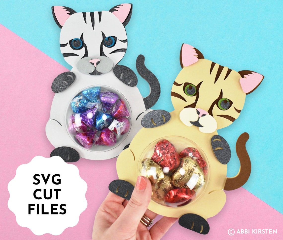 Kitty Cat Candy Holders SVG Cut Files Candy Holders - Etsy