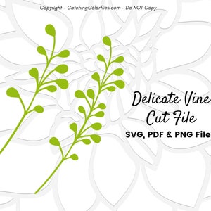 Paper Vines, Paper Leaves Template, SVG Cut Files to Use With Cricut or ...