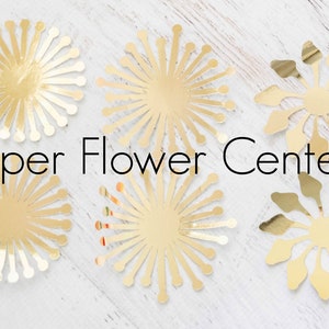 Center Templates for Paper Flowers, Flower Center SVG Template, Center ...