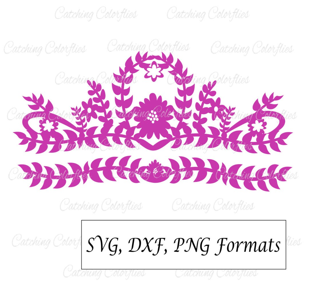 Vine Crown Cut Files, SVG Cutting Files, DXF Cut Files, Fairy Princess ...