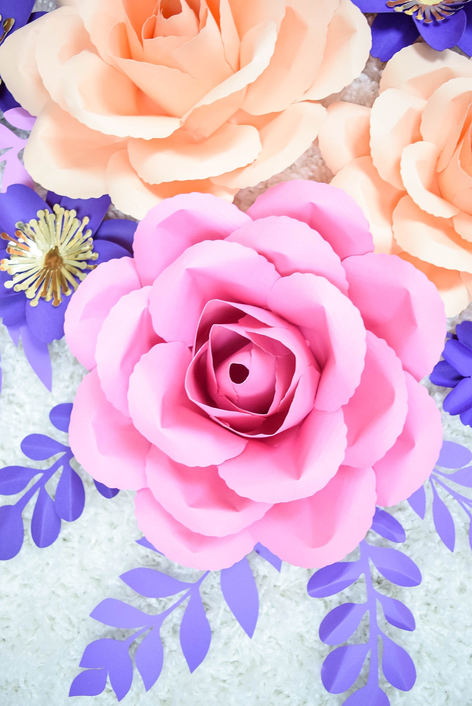 Printable Paper Rose Template Paper Rose SVG Flower Template - Etsy