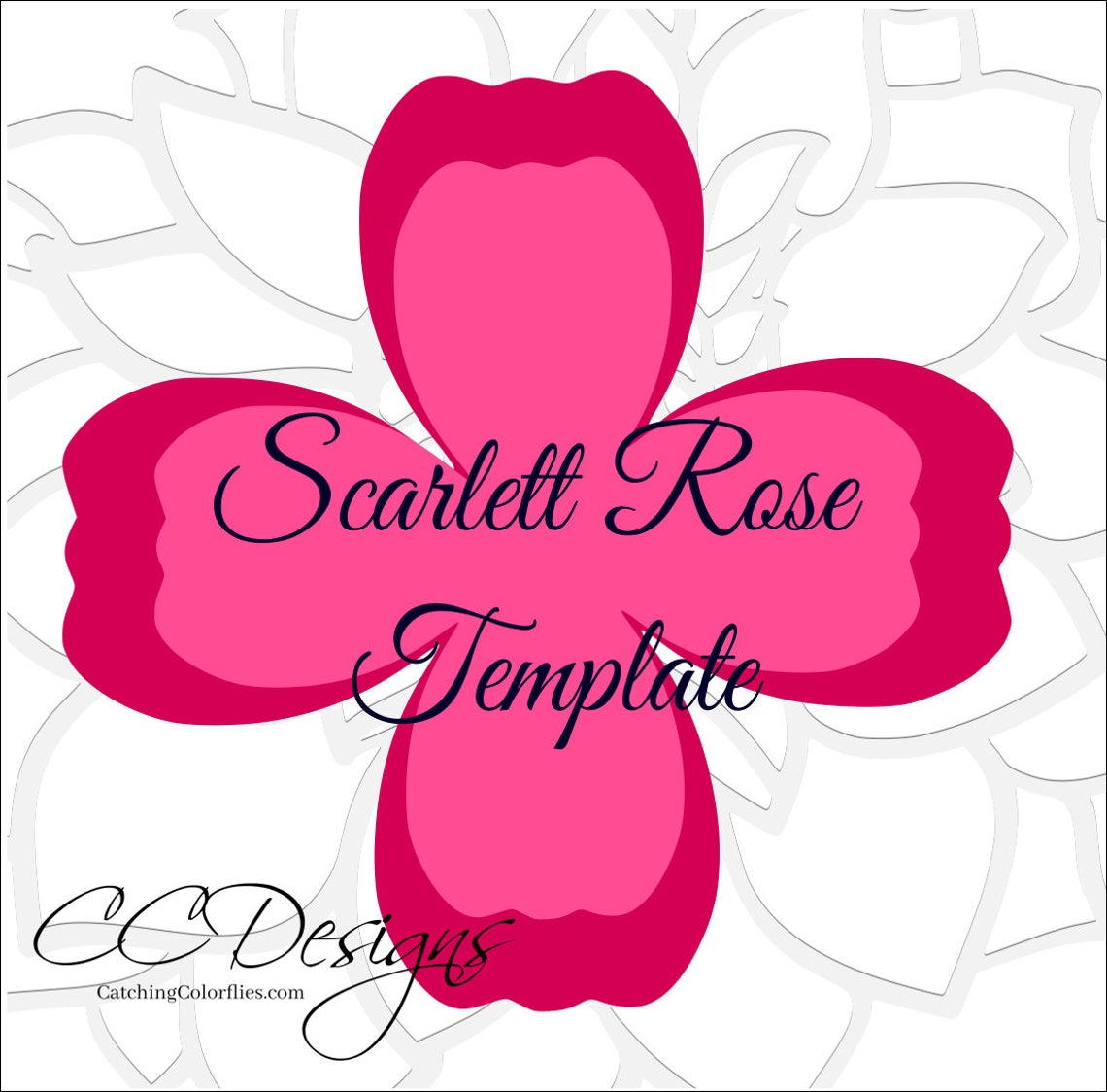 DIY Paper Rose Pattern- DIY Paper Rose Flower Templates- DIY Paper ...