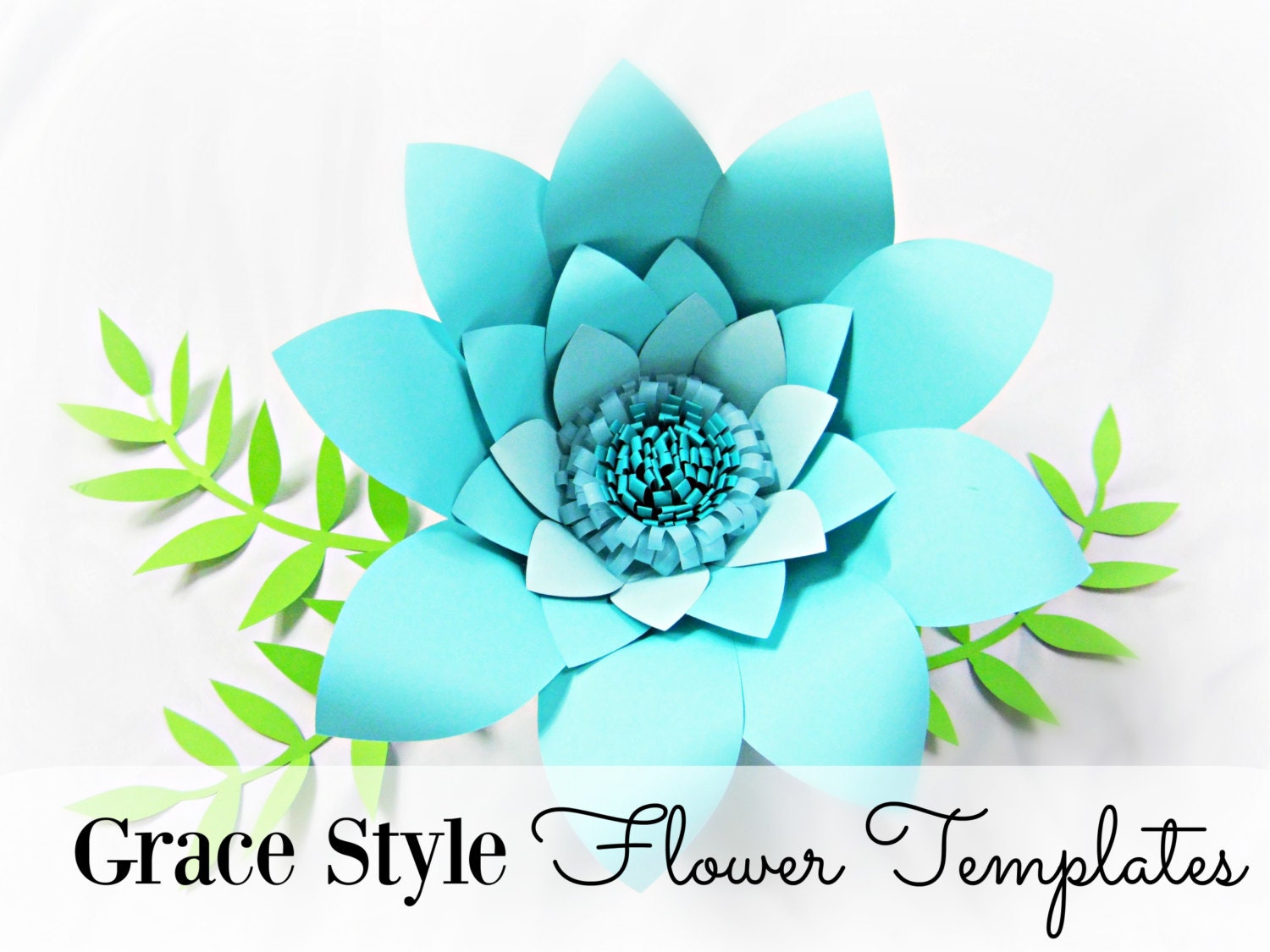 Easy DIY Paper Flower Templates, Large Paper Flower Pattern Party Decor ...