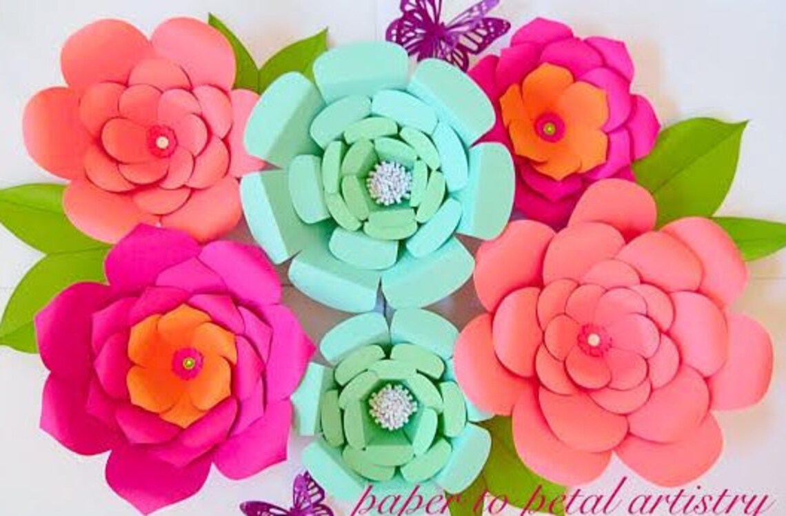 Large Paper Flowers DIY, Flower Backdrop, Wedding Decor, Giant Paper ...