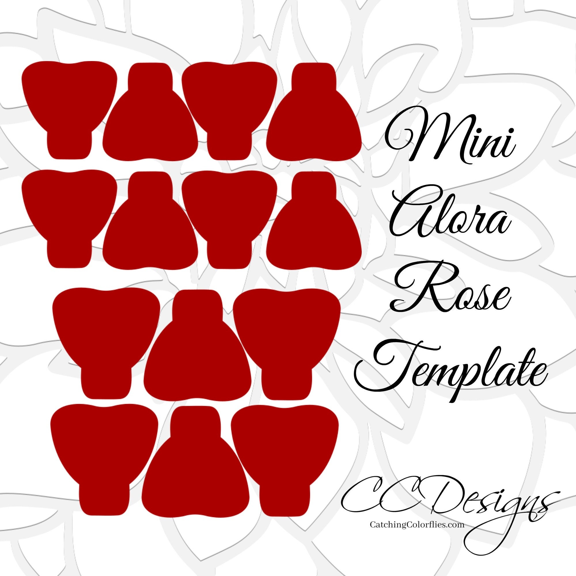 DIY Instant Download Paper Rose Flower Templates Small Paper | Etsy