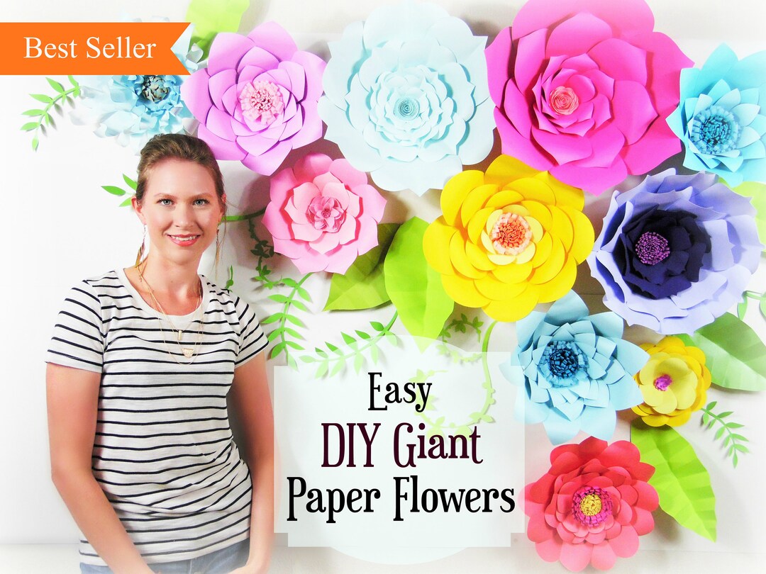 Giant Paper Flower Tutorial, Large Paper Flowers, Wedding Backdrop ...