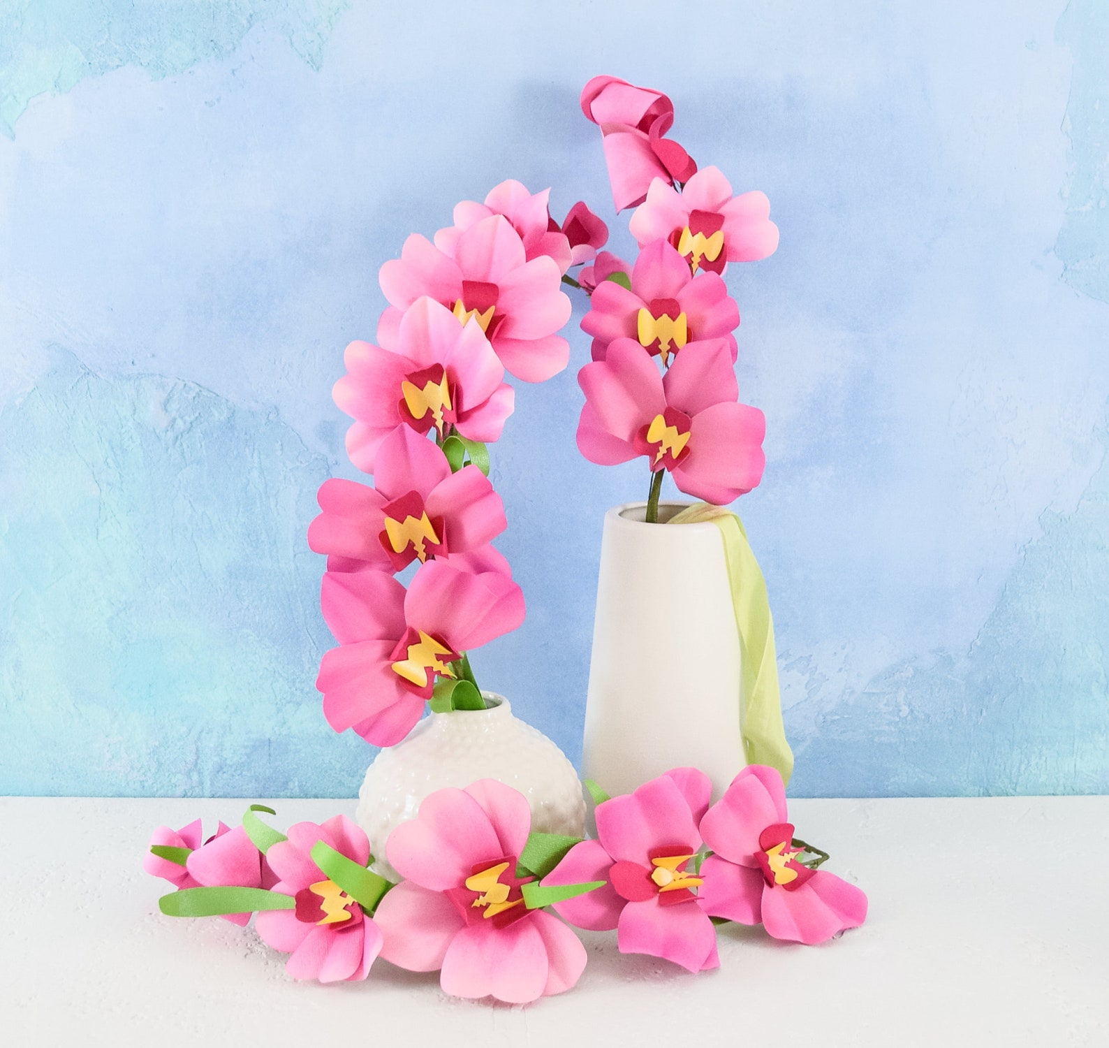 Paper Orchid Templates and Flower Tutorial, DIY Paper Orchid ...