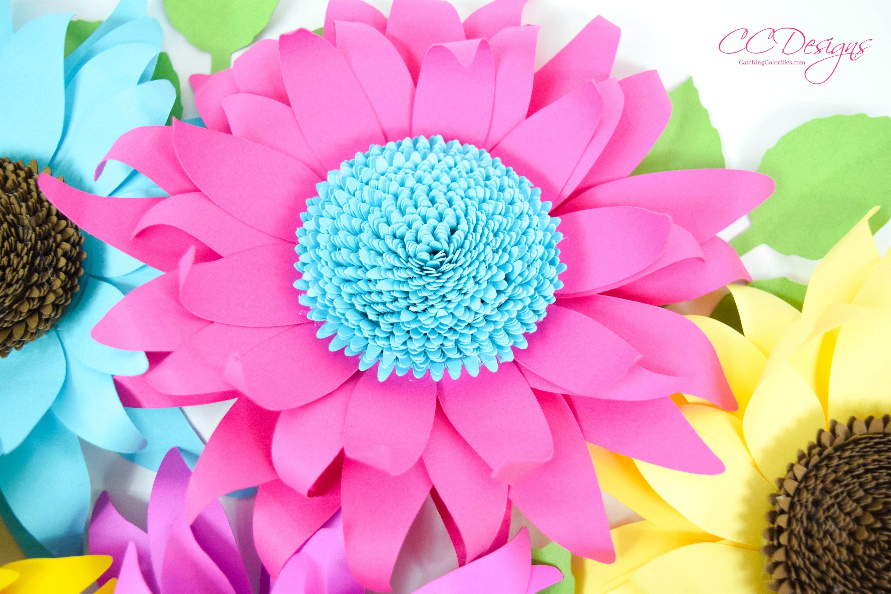 Paper Sunflowers Paper Sunflower Templates DIY Sunflowers - Etsy