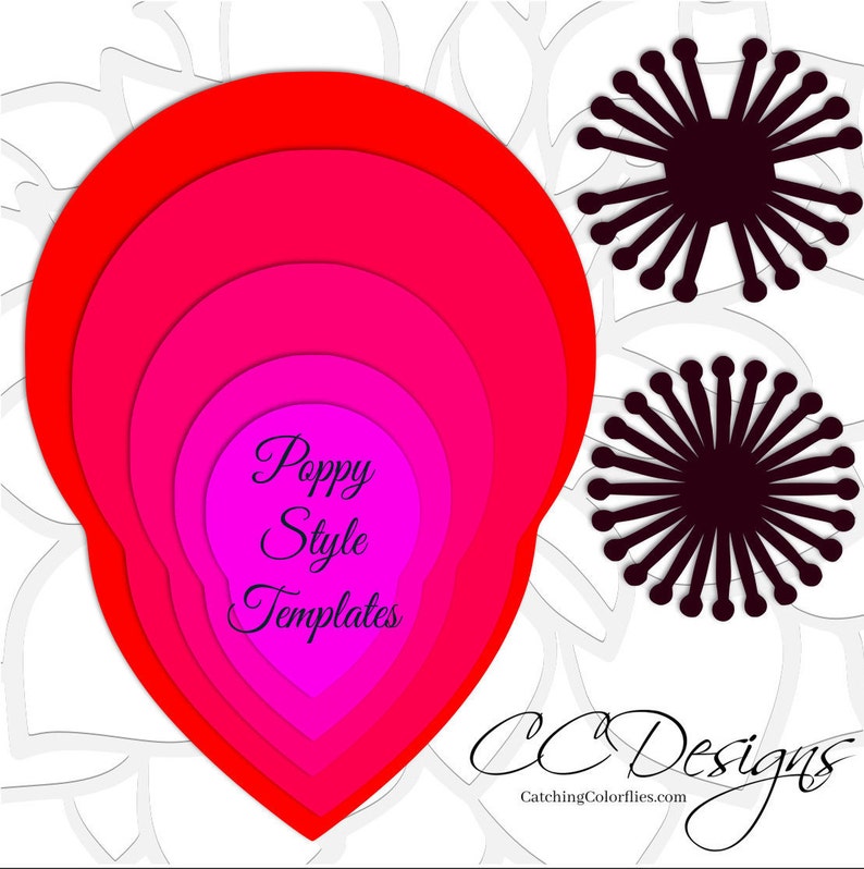 DIY Large Backdrop Paper Flowers Paper Flower Templates & - Etsy