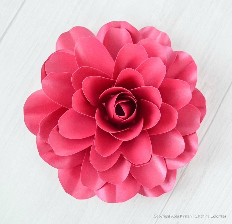 Camellia Rose Paper Flower Template and Tutorial Small Rose - Etsy México