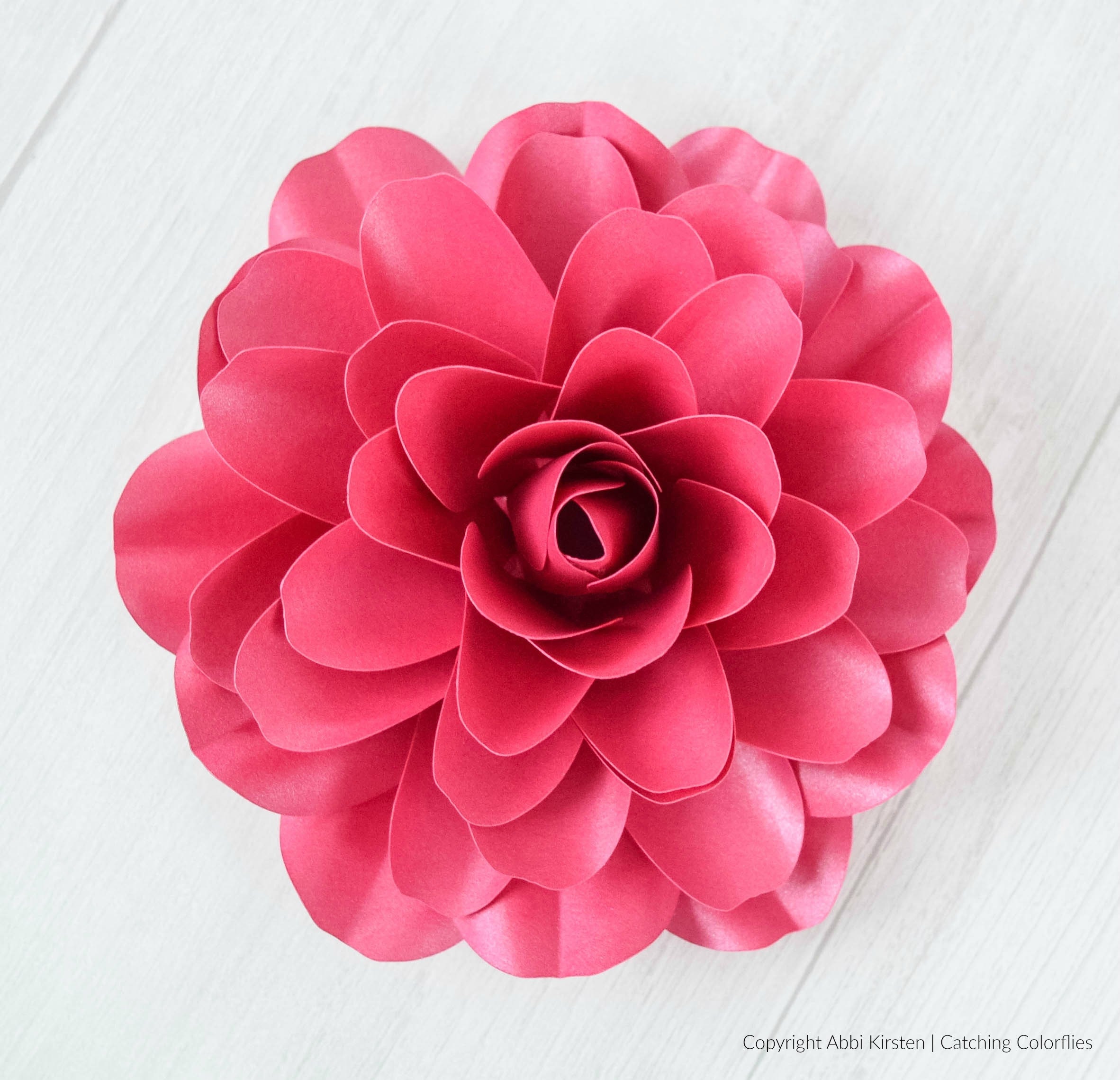 DIY Paper Rose Flower Template, Flower SVG Cut Files for Cricut or ...