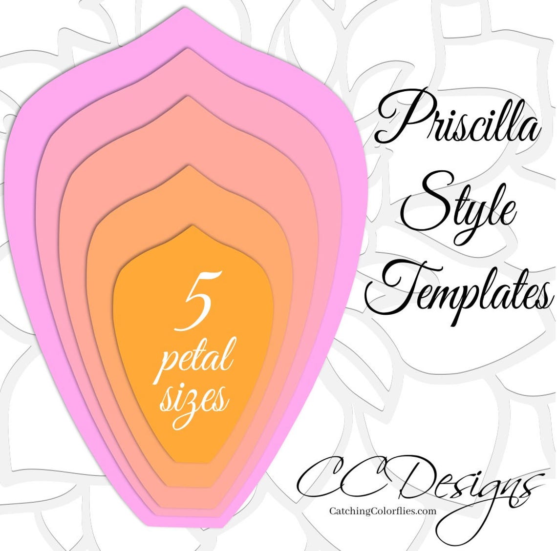 DIY Giant Paper Flower Templates- Large Paper Flowers- Paper Flower Kit ...