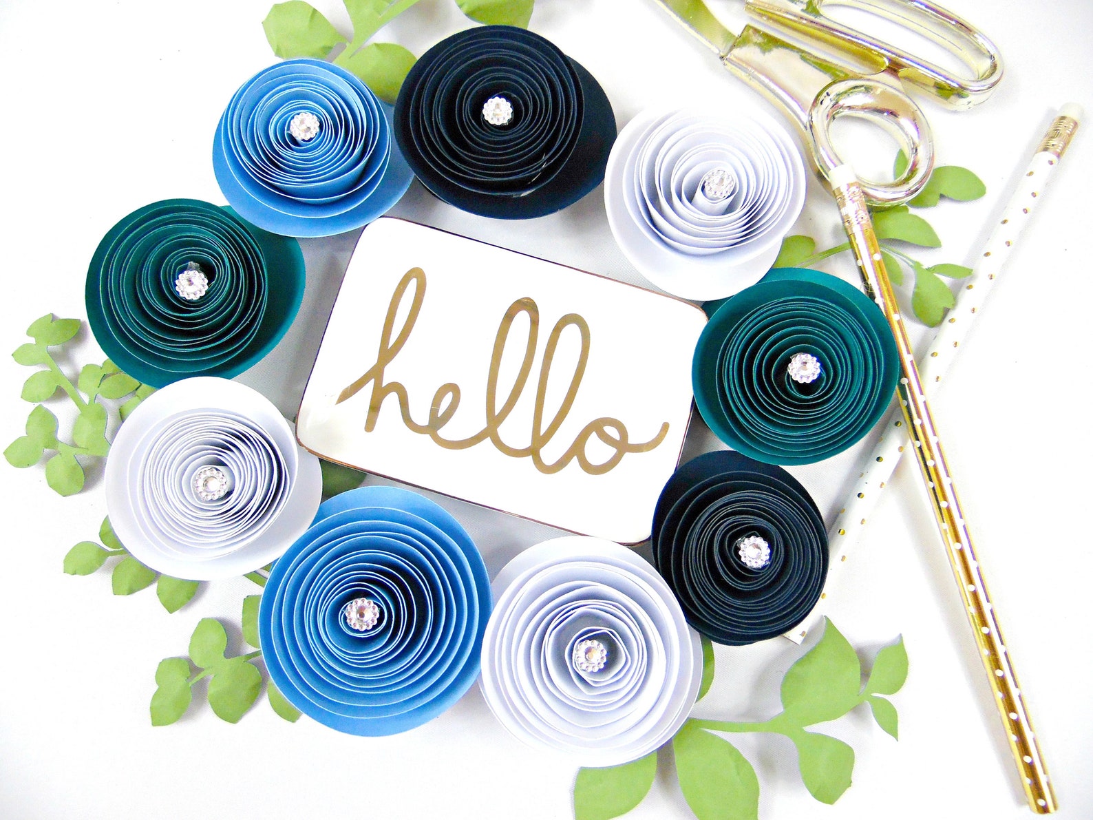 Paper Flower Rolled Rosettes DIY Paper Roses Rosette Flower - Etsy