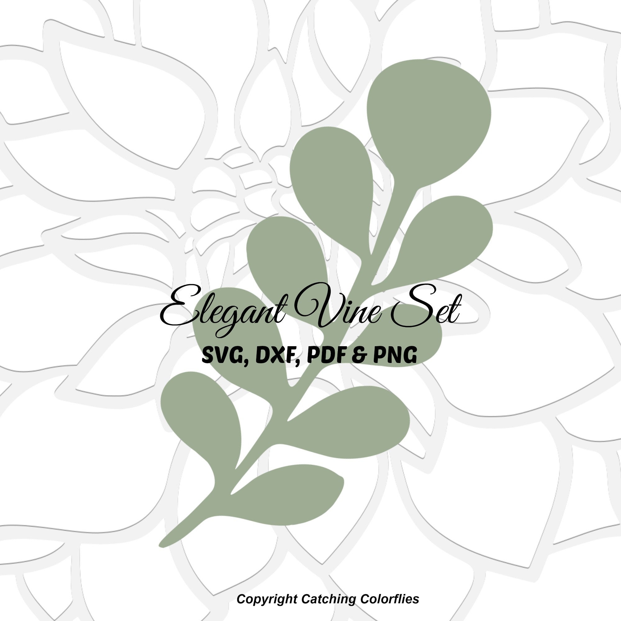 Leaf Vine Template Set Paper Vine & Leaves Paper Flower Leaf | Etsy