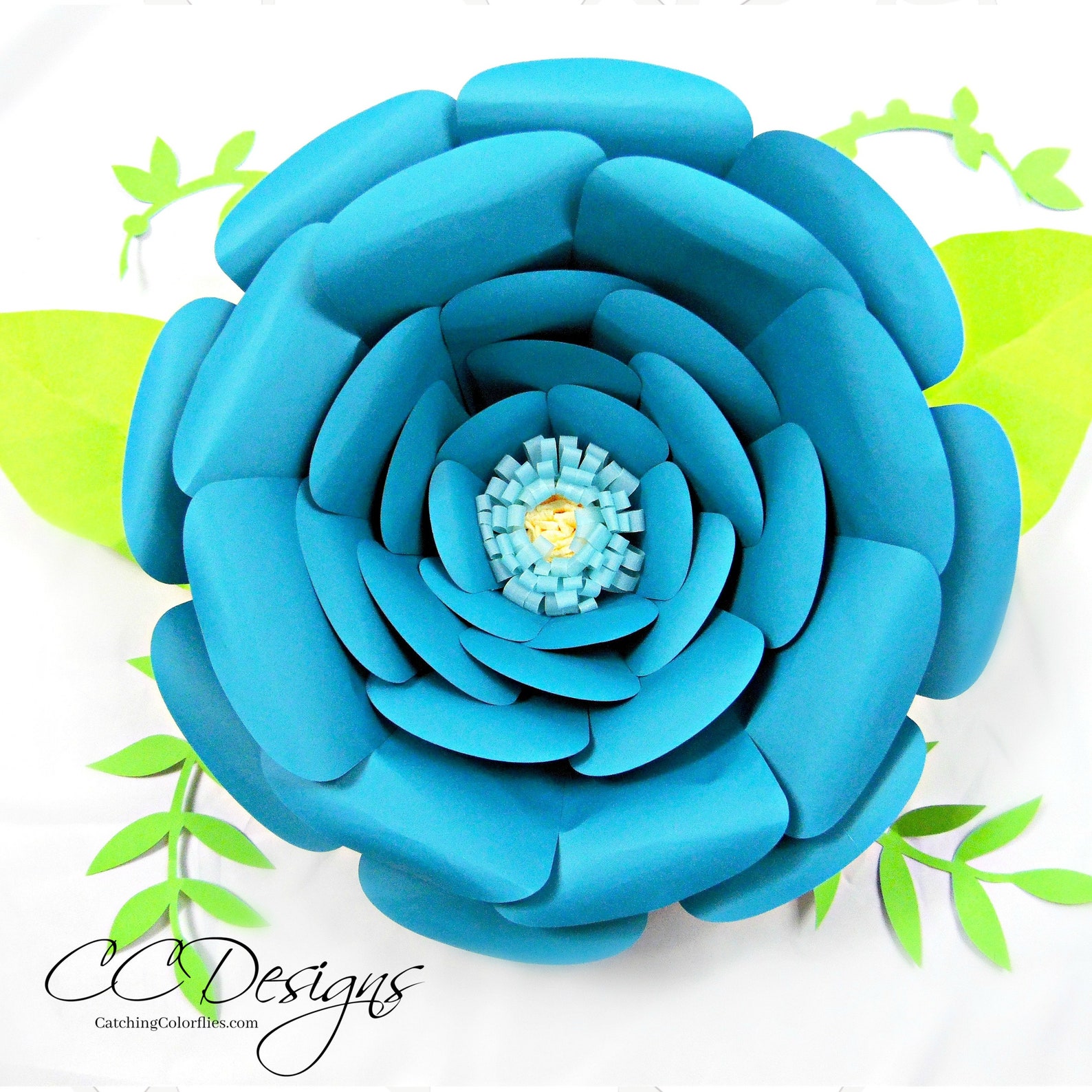 Giant Paper Flowers DIY Templates Patterns & Tutorial Paper | Etsy