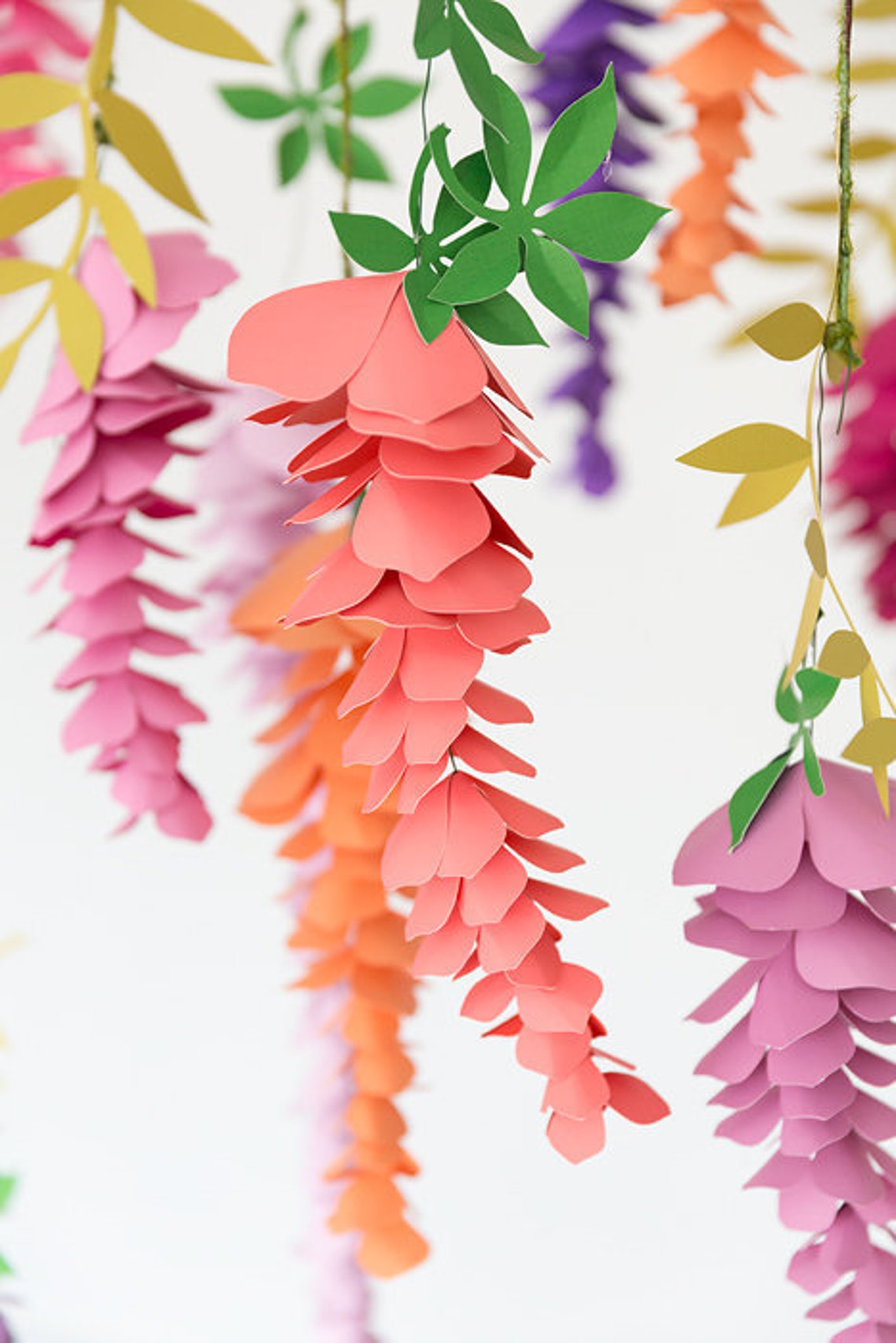 DIY Paper Wisteria Flower Template And Tutorial Birthday Etsy