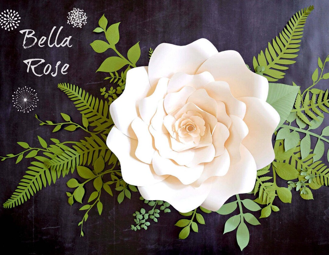 Giant Paper Flower Printable Templates, Paper Flowers SVG Cut Files ...