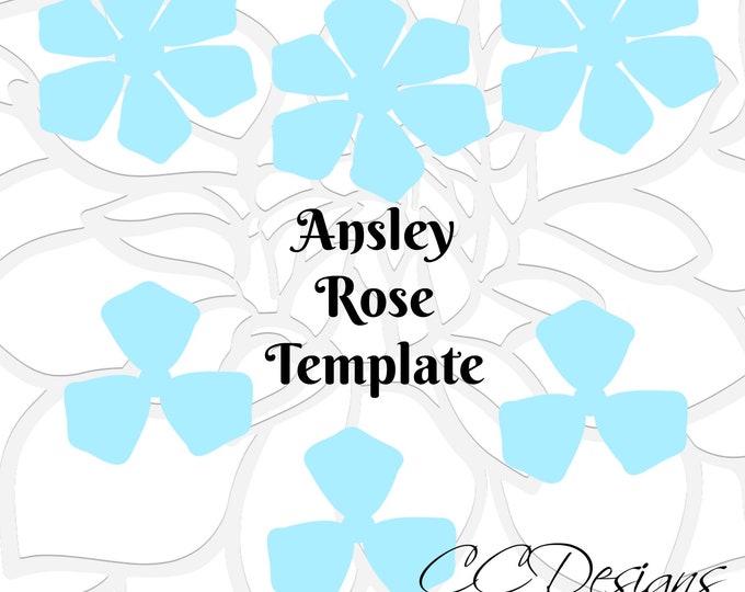 2D Paper Flower Template, Printable PDF DIY Paper Flower Templates ...