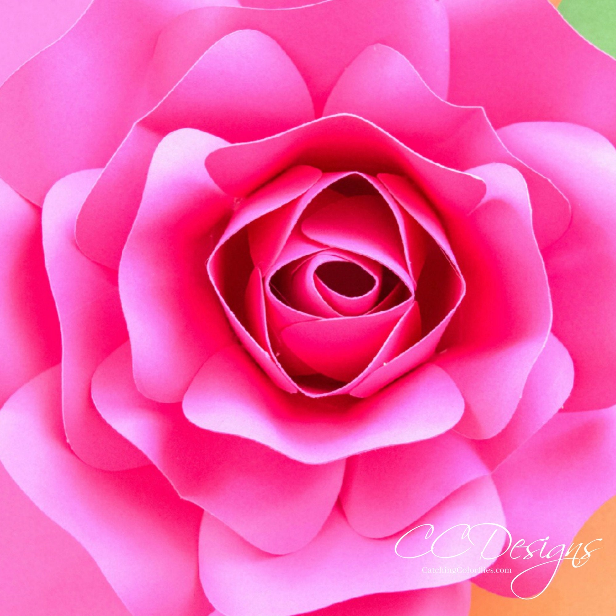DIY Instant Download Paper Rose Flower Templates, Small Paper Rose SVG ...