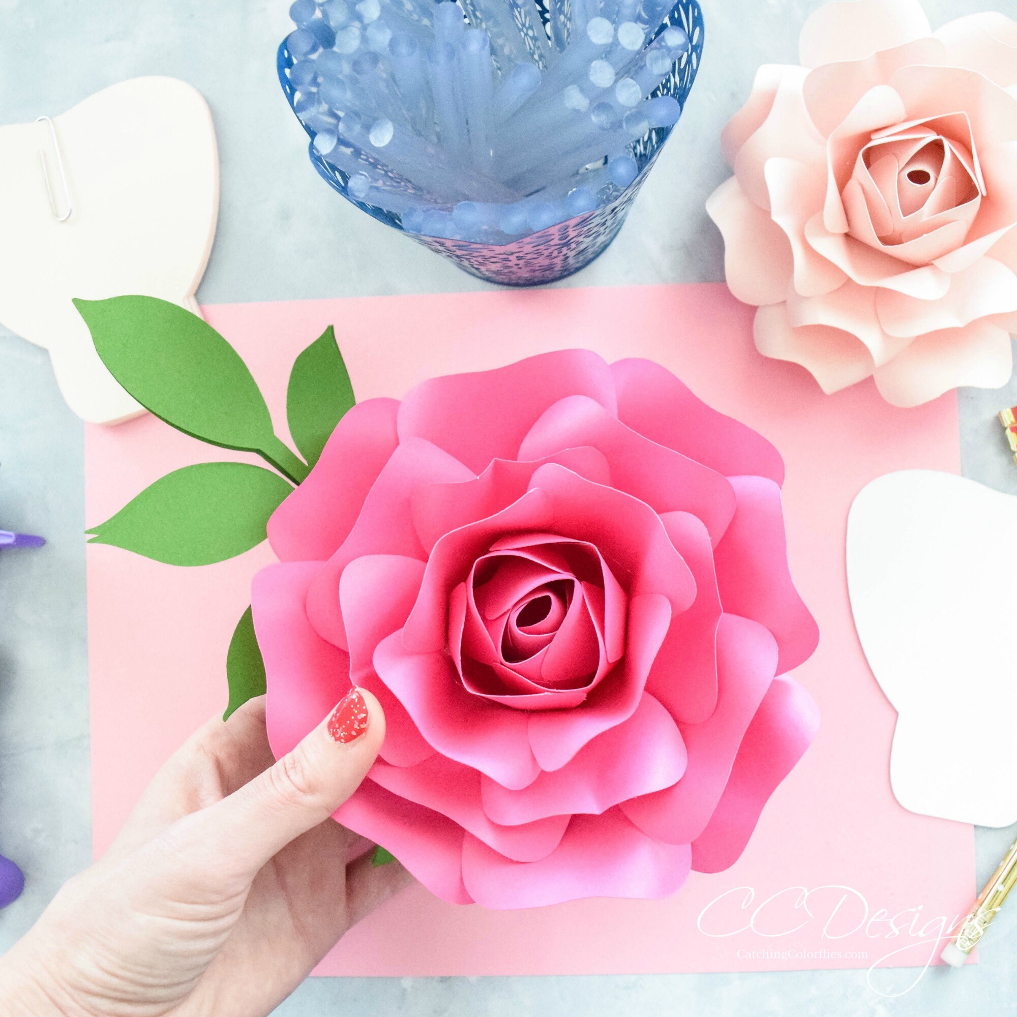 DIY Instant Download Paper Rose Flower Templates Small Paper | Etsy