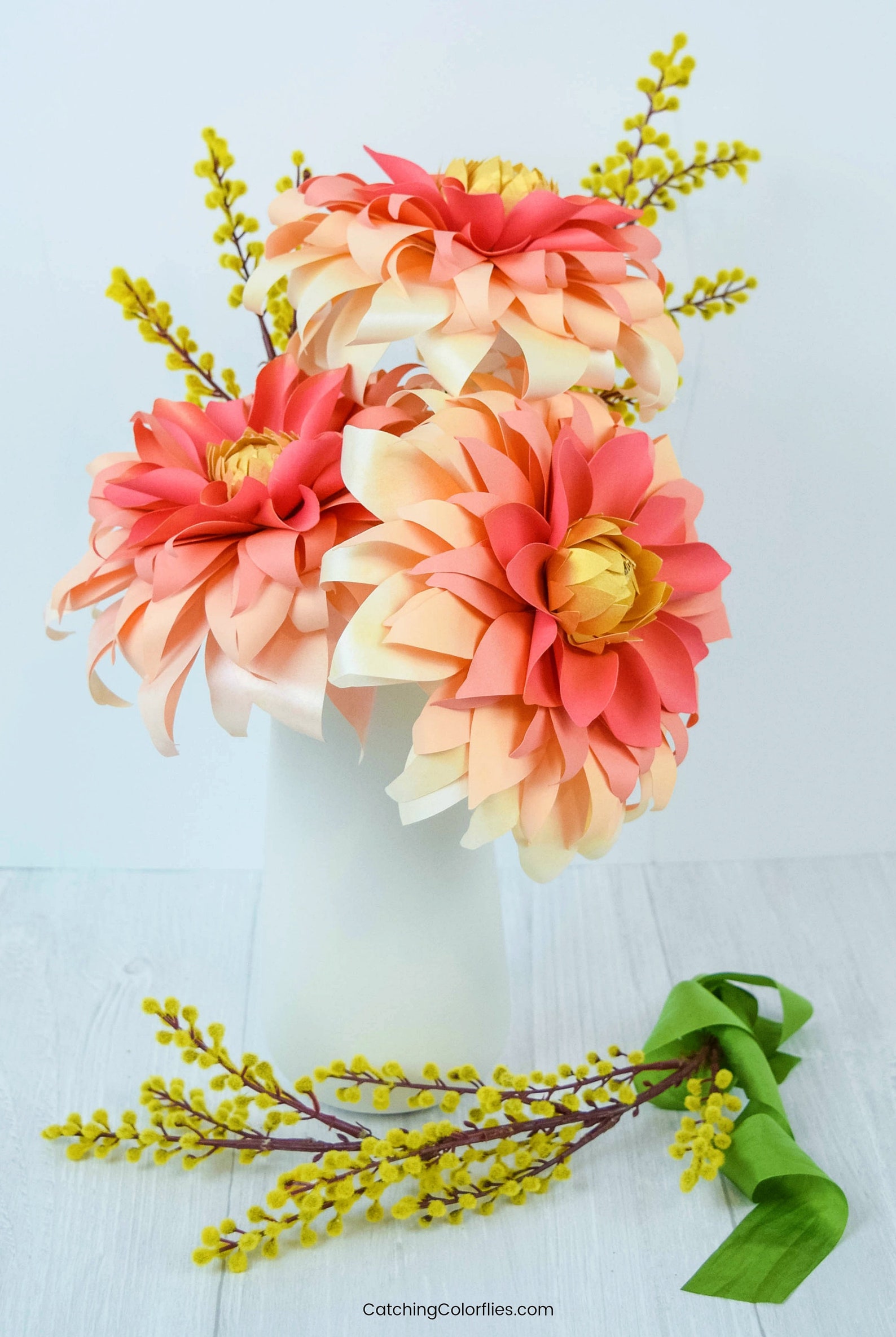 Autumn Dahlia Paper Flower Templates, Fall Decor, Fall Flower ...