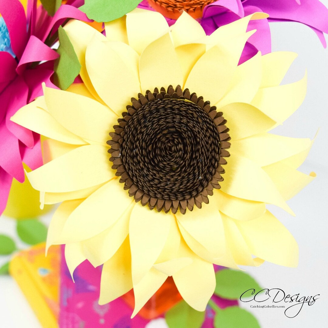 Paper Sunflowers, Paper Sunflower Templates, DIY Sunflowers, Printable ...