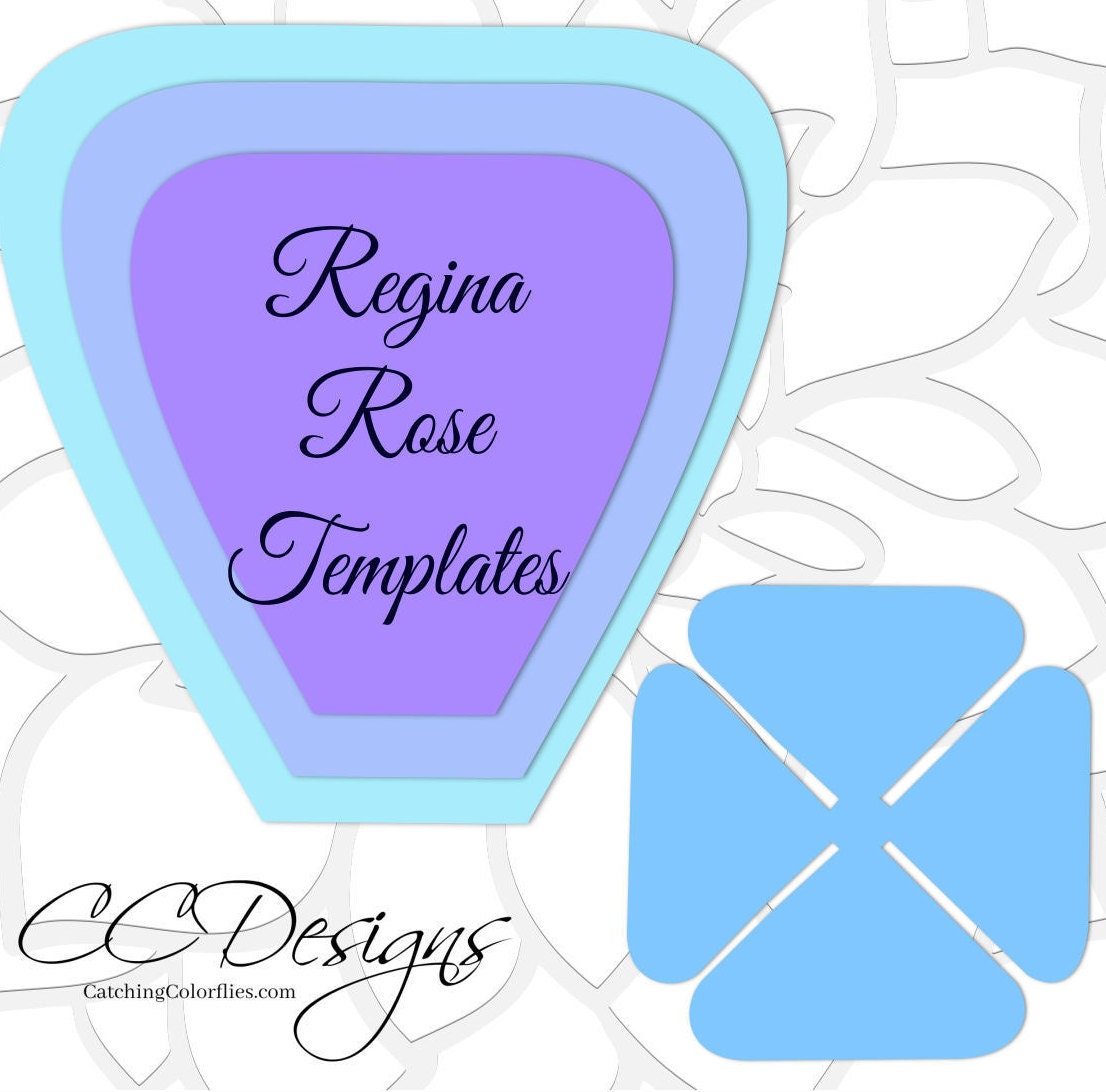 Paper Rose Template Paper Flower SVG and PDF Printables - Etsy