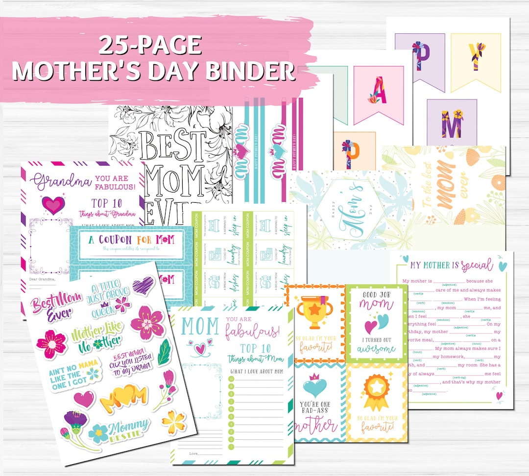 PRINTABLE Kids Mother's Day Cards, Mother's Day Printable Coupons ...