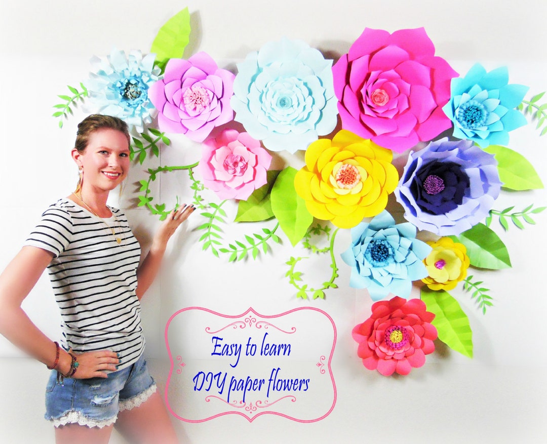 DIY Wedding Decor- DIY Giant Paper Flower Backdrop- DIY Paper Flower ...