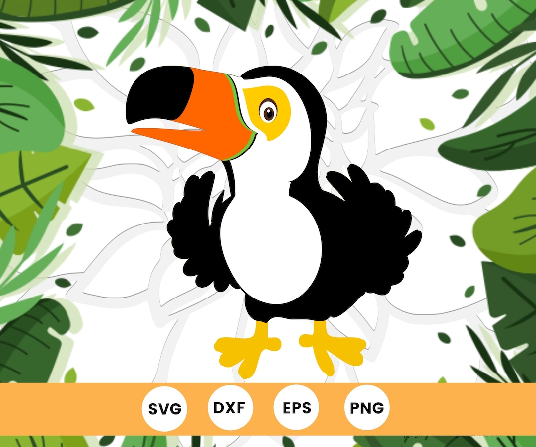 Toucan SVG Cut File, Jungle Toucan Bird Cut File, Use With Cricut or ...